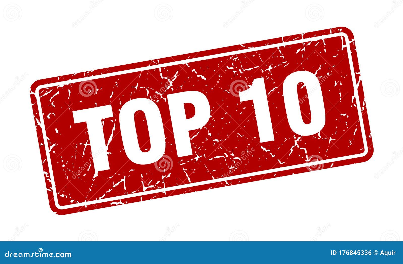 Top 10 Sign. Top 10 Grunge Stamp Stock Vector - Illustration of label ...