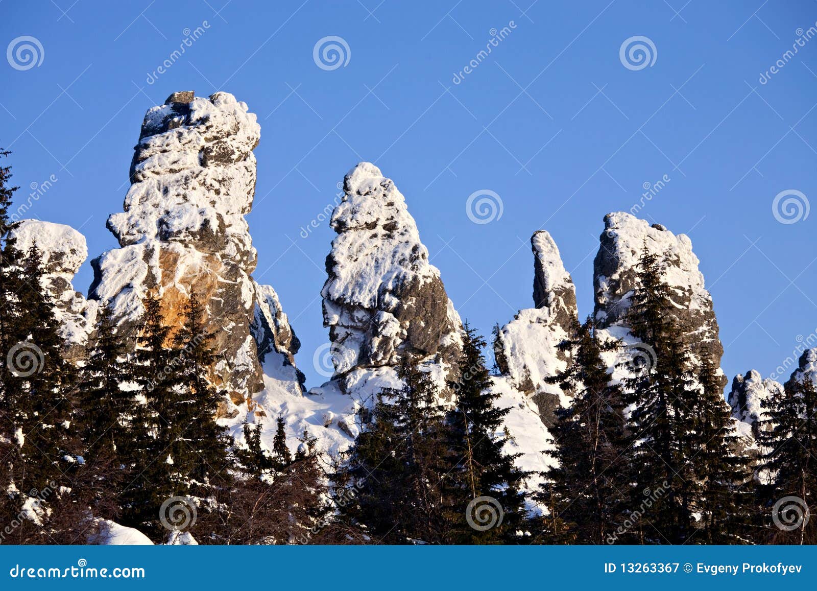 Top of snow-covered rocks stock image. Image of ridge - 13263367