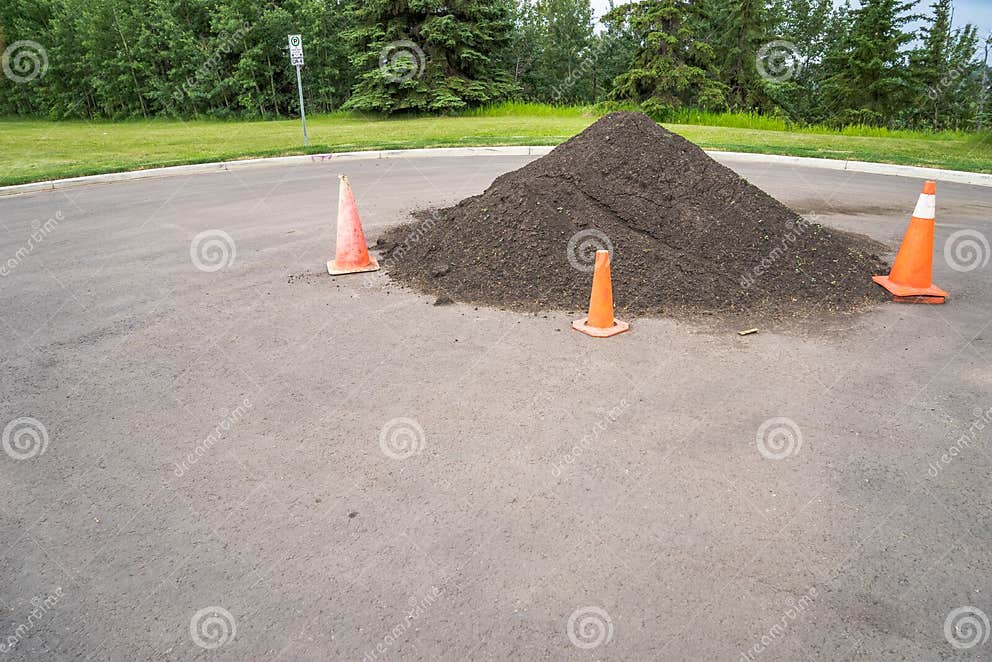 Top Soil Pile on Construction Site Stock Photo - Image of construction ...