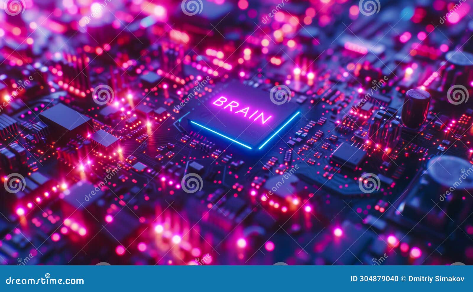 On Top of a Sophisticated Chip, There is a Hologram Consisting of 5 ...