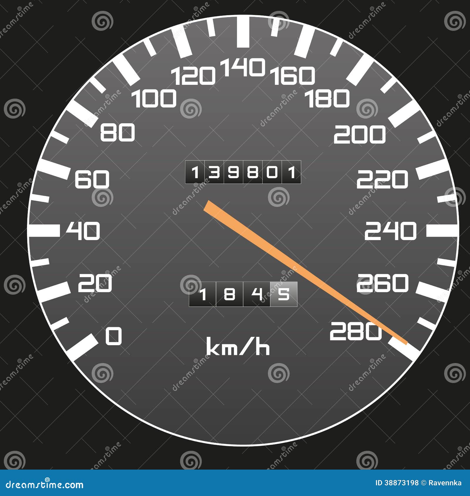 Top Speed - Speedometer Illustration Stock Vector - Illustration of ...