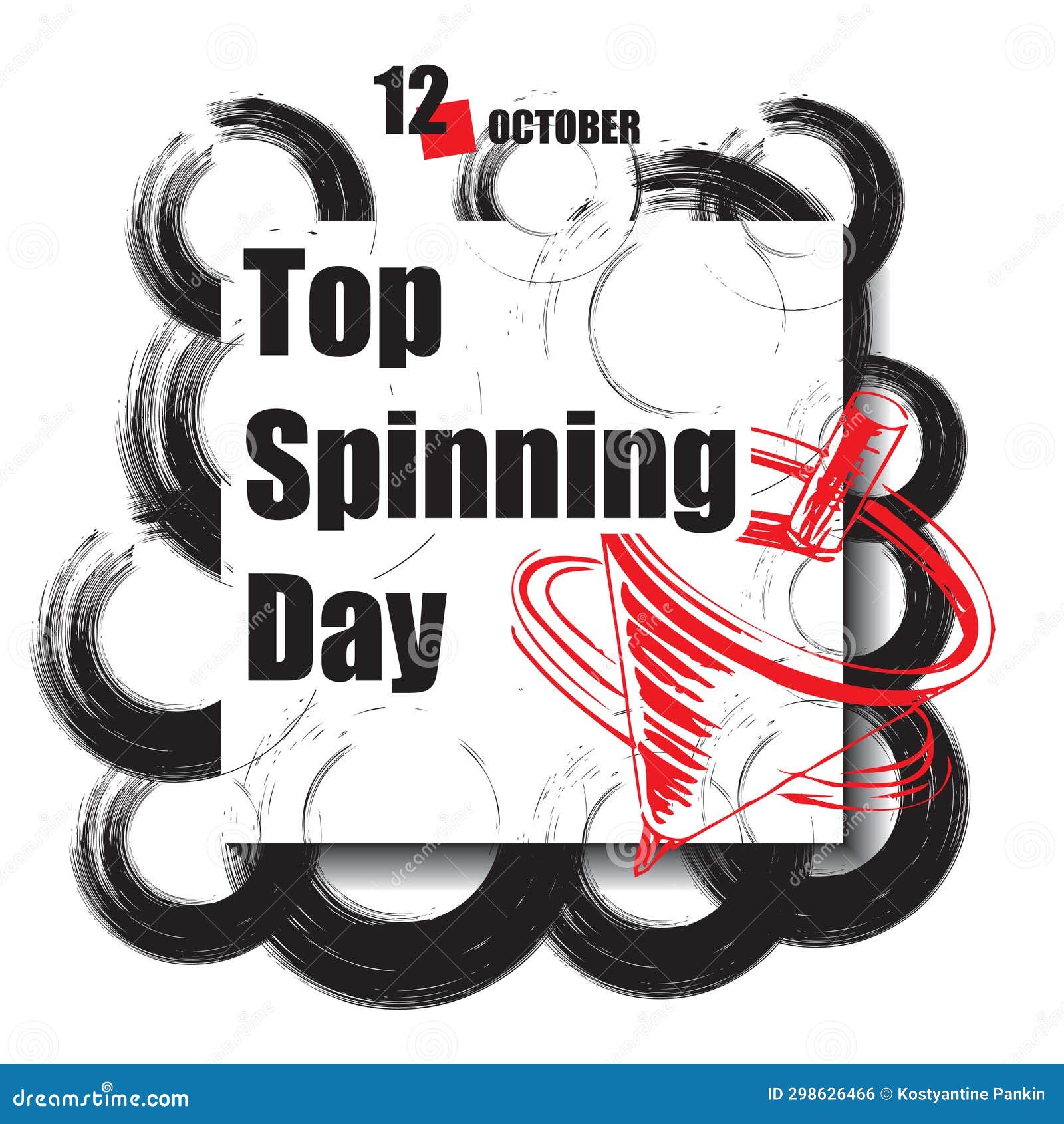 Top Spinning Day stock vector. Illustration of science - 298626466
