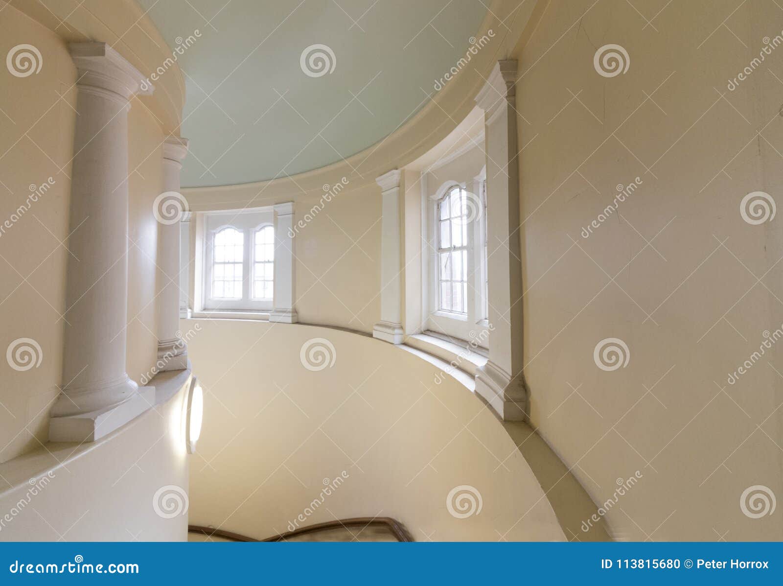 Winding interior staircase stock photo. Image of interior - 113815680