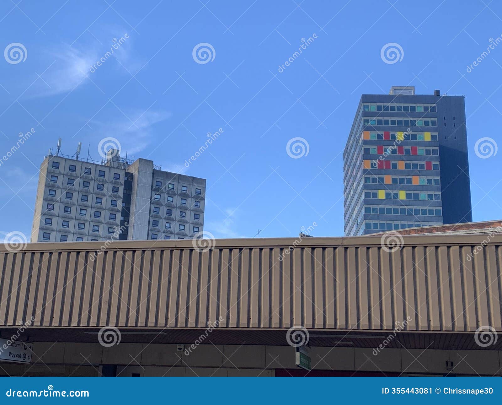 Top of St Georges Tower and Apartment Block Tower, Editorial Photo ...