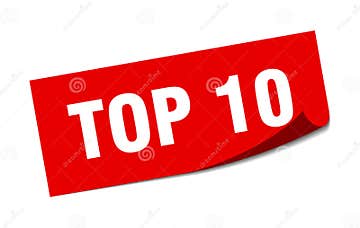 Top 10 sticker. stock vector. Illustration of notice - 153373338