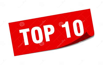 Top 10 sticker. stock vector. Illustration of notice - 153373338