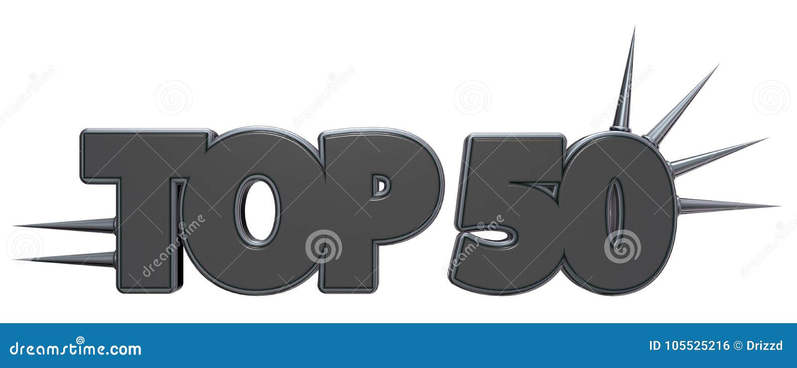 Top 50 stock illustration. Illustration of music, list - 105525216