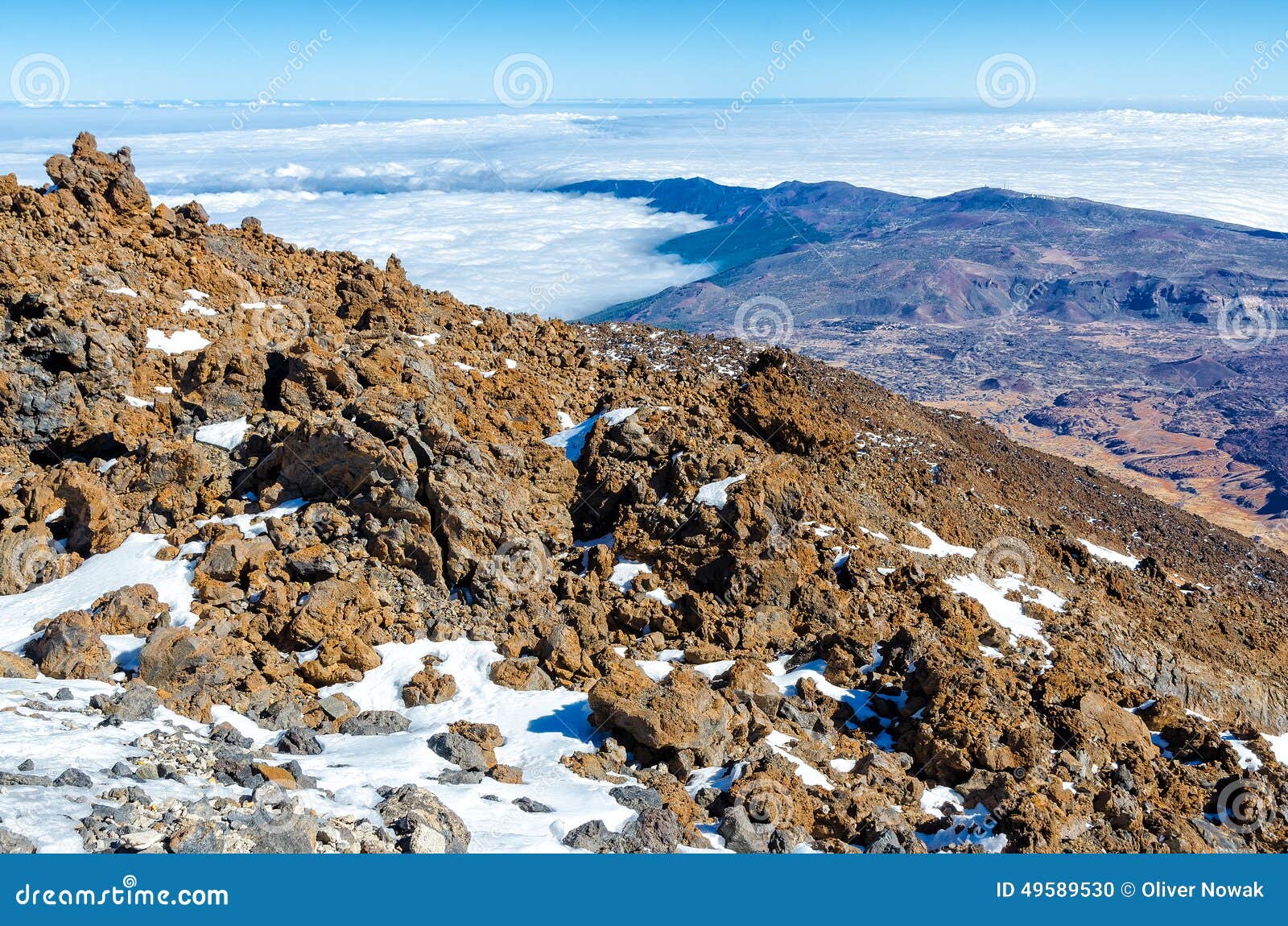Top of Teide on Tenerife stock photo. Image of altitude - 49589530