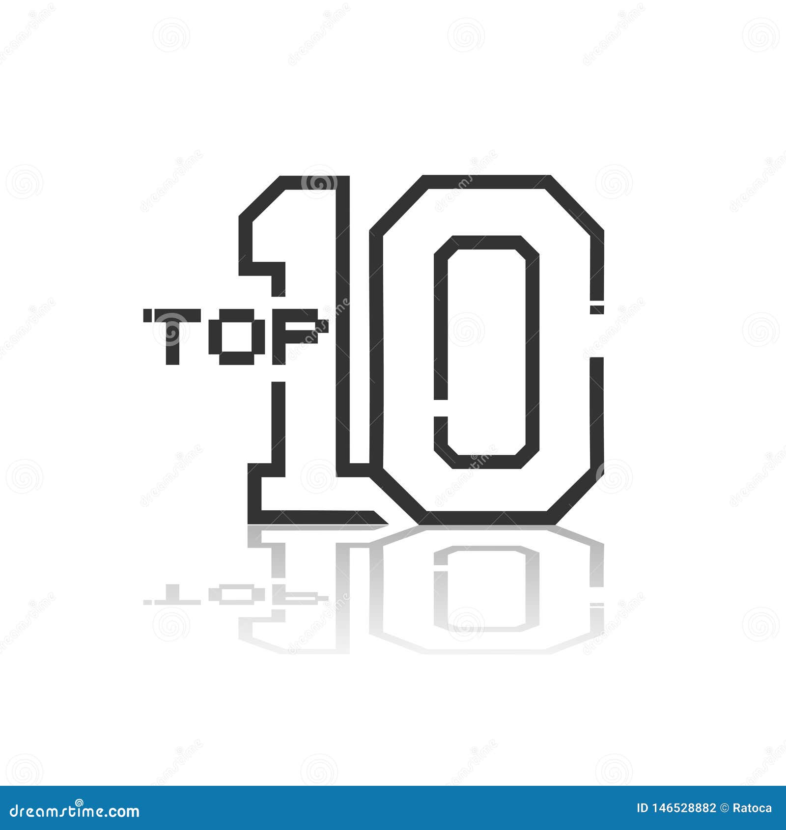 Top ten flat icon stock vector. Illustration of chart - 146528882