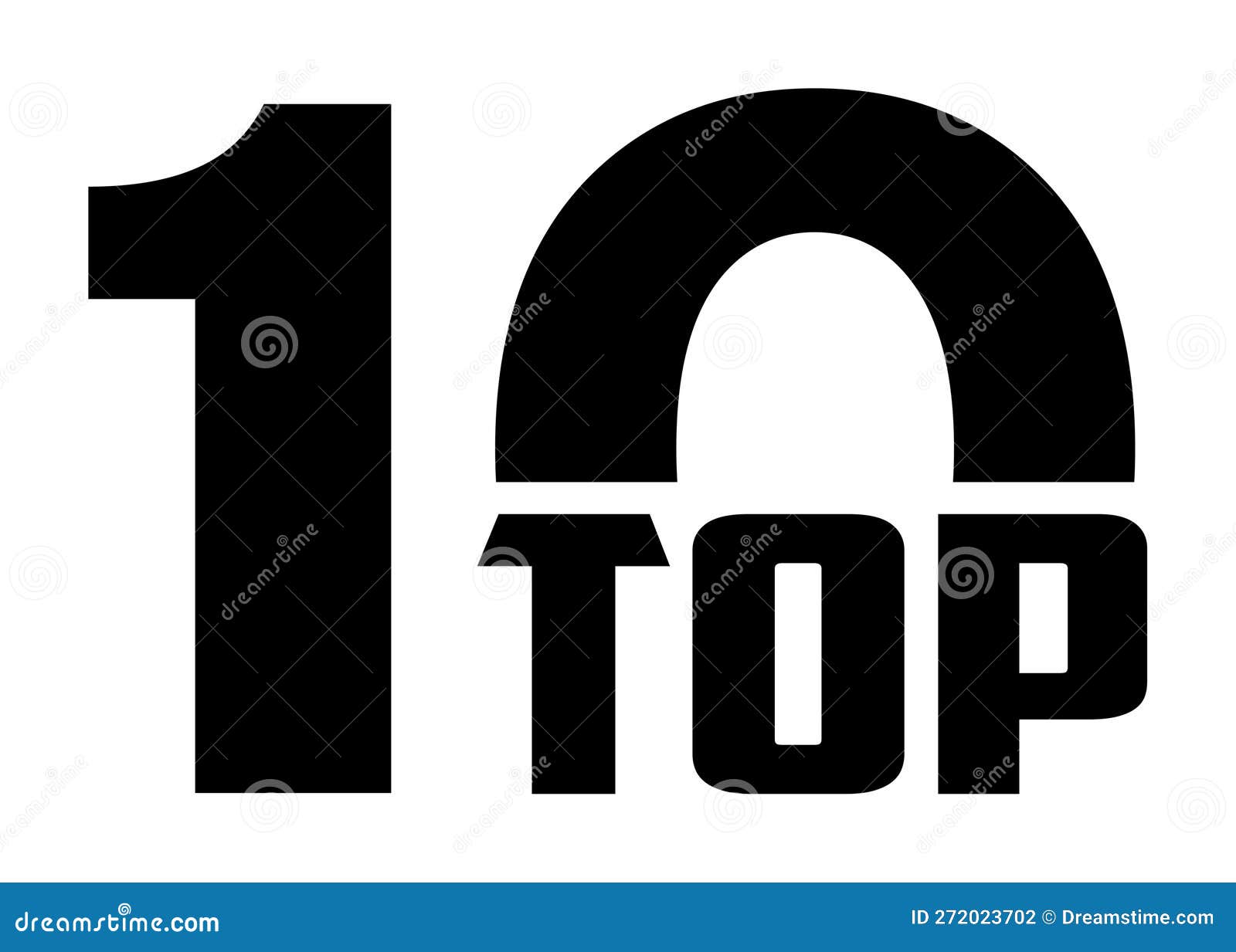 Top Ten List. Black Word and Number 10 on White Background Stock ...