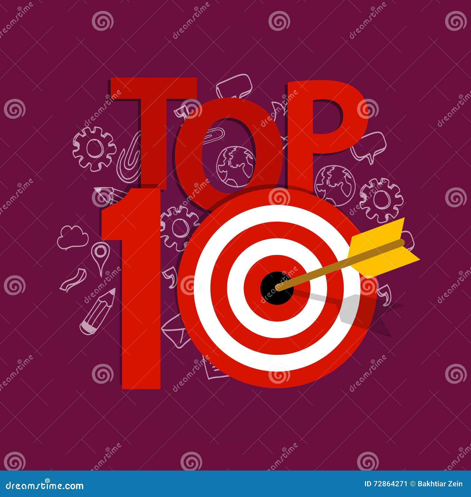 Aim Target With Best Ranking Star Icon Vector Simple Graphic Pictogram ...