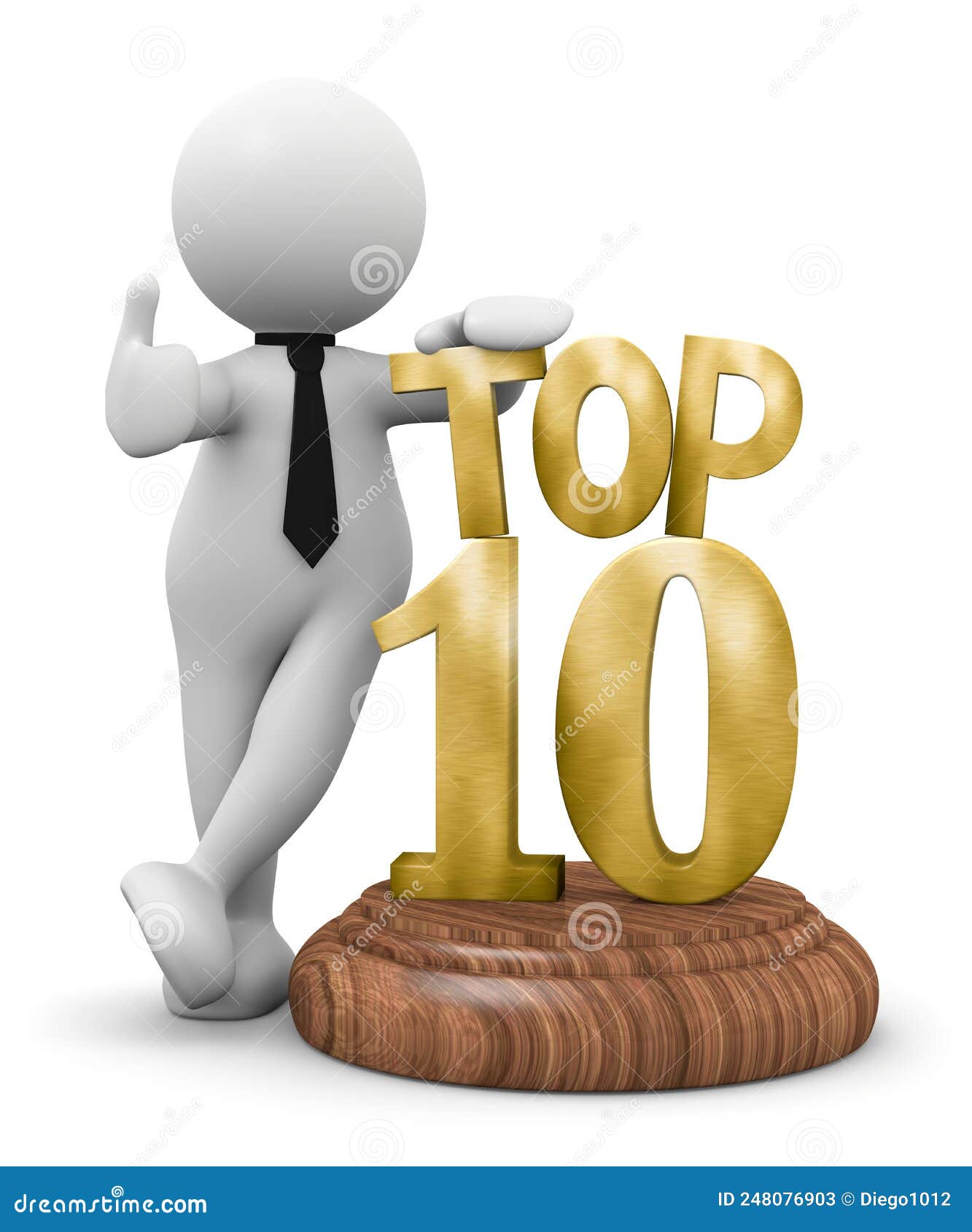 Top Ten Ranking 3d Illustration Stock Illustration - Illustration of ...