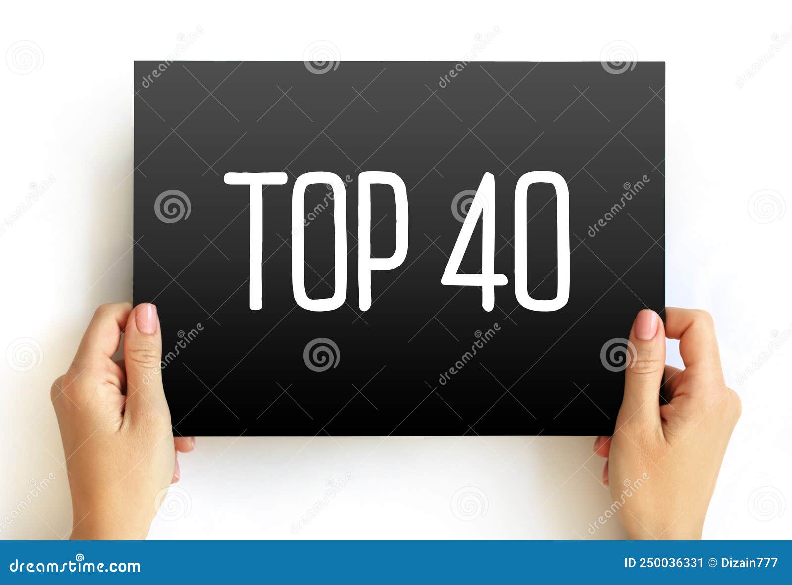 Top 40 Text on Card, Concept Background Stock Image - Image of ranking ...