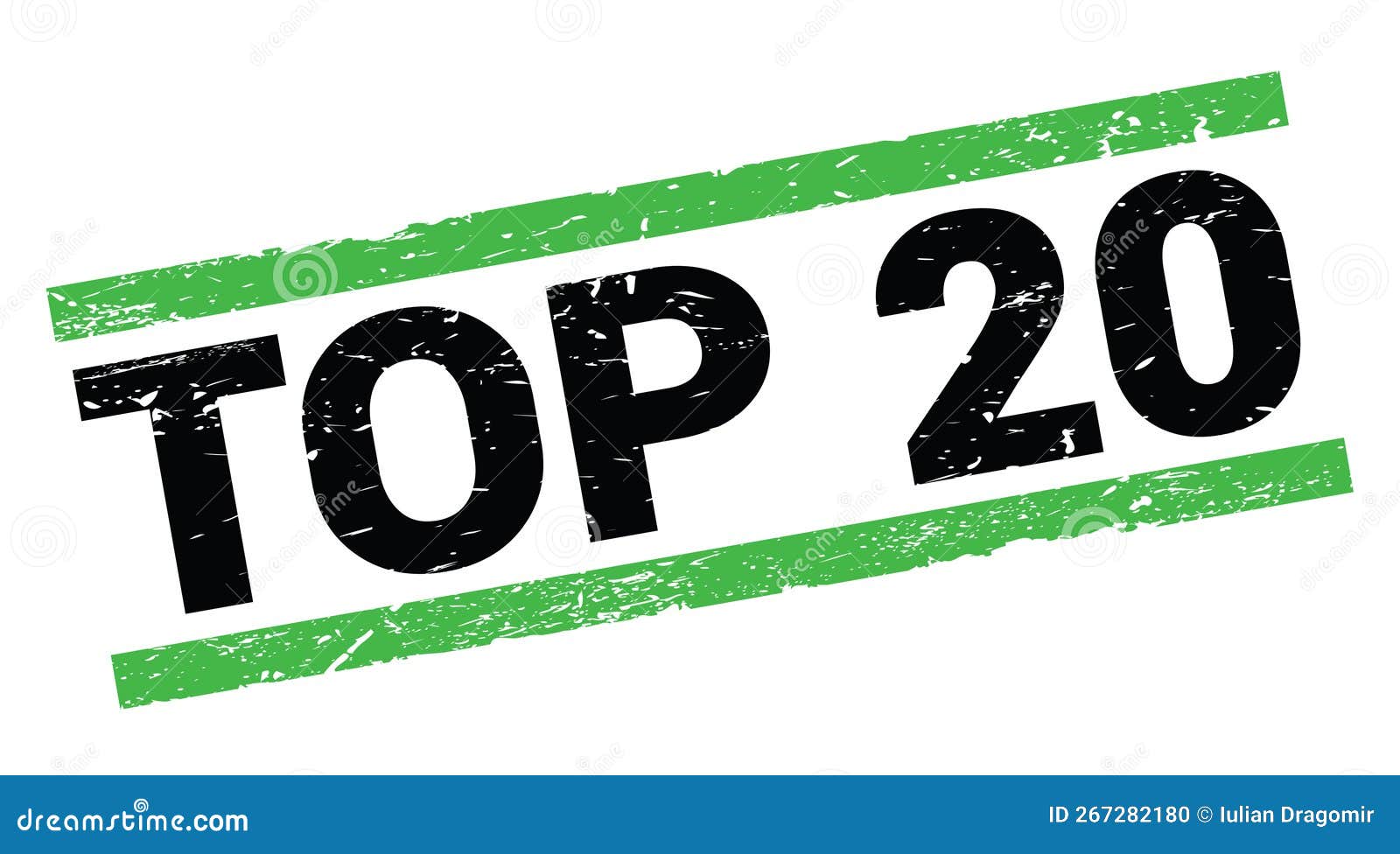 TOP 20 Text on Green Rectangle Stamp Sign Stock Illustration ...