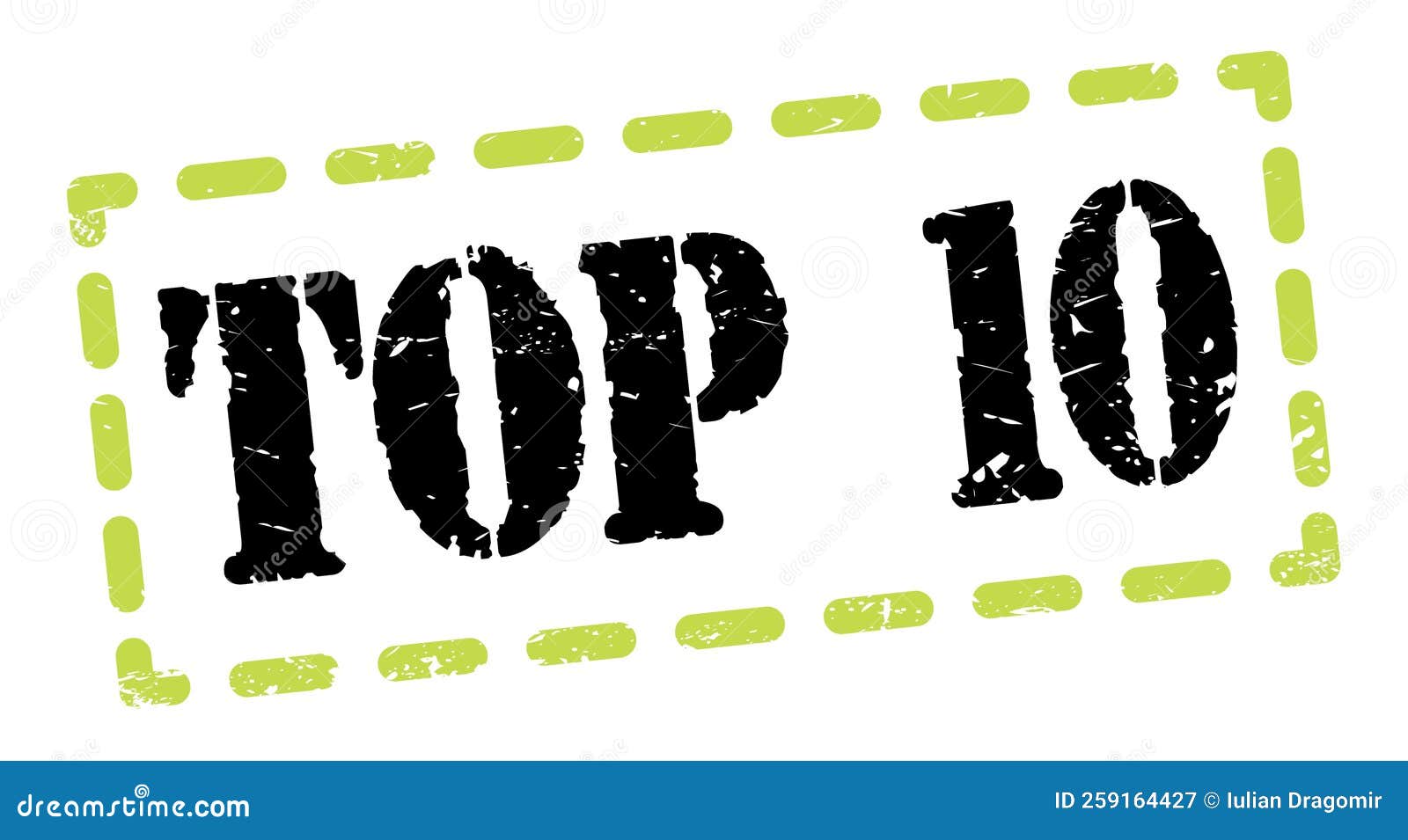 TOP 10 Text Written on Green-black Stamp Sign Stock Illustration ...