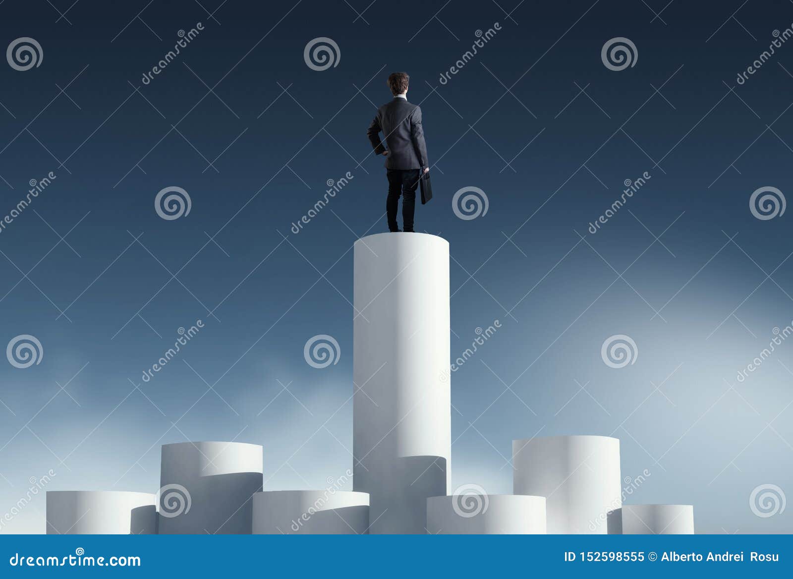 Top tier columns stock image. Image of progress, confidence - 152598555
