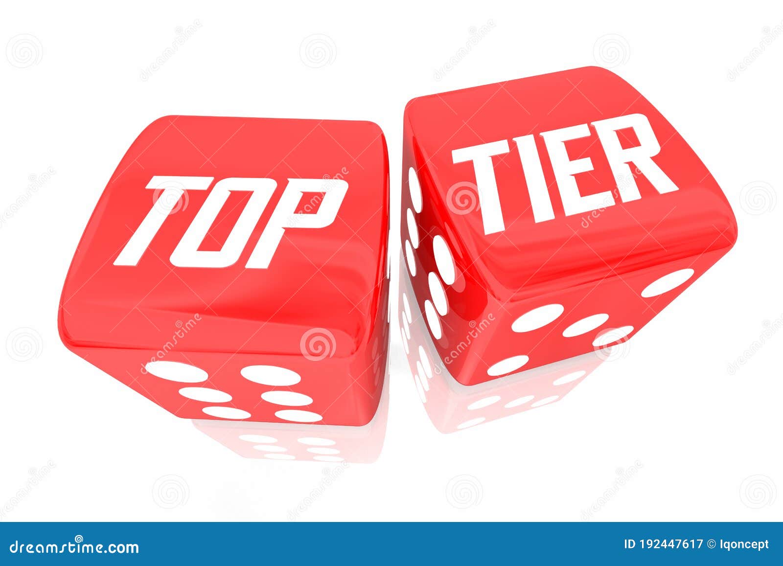Top Tier Dice Rolling Best Winning Choice Level 3d Illustration Stock ...