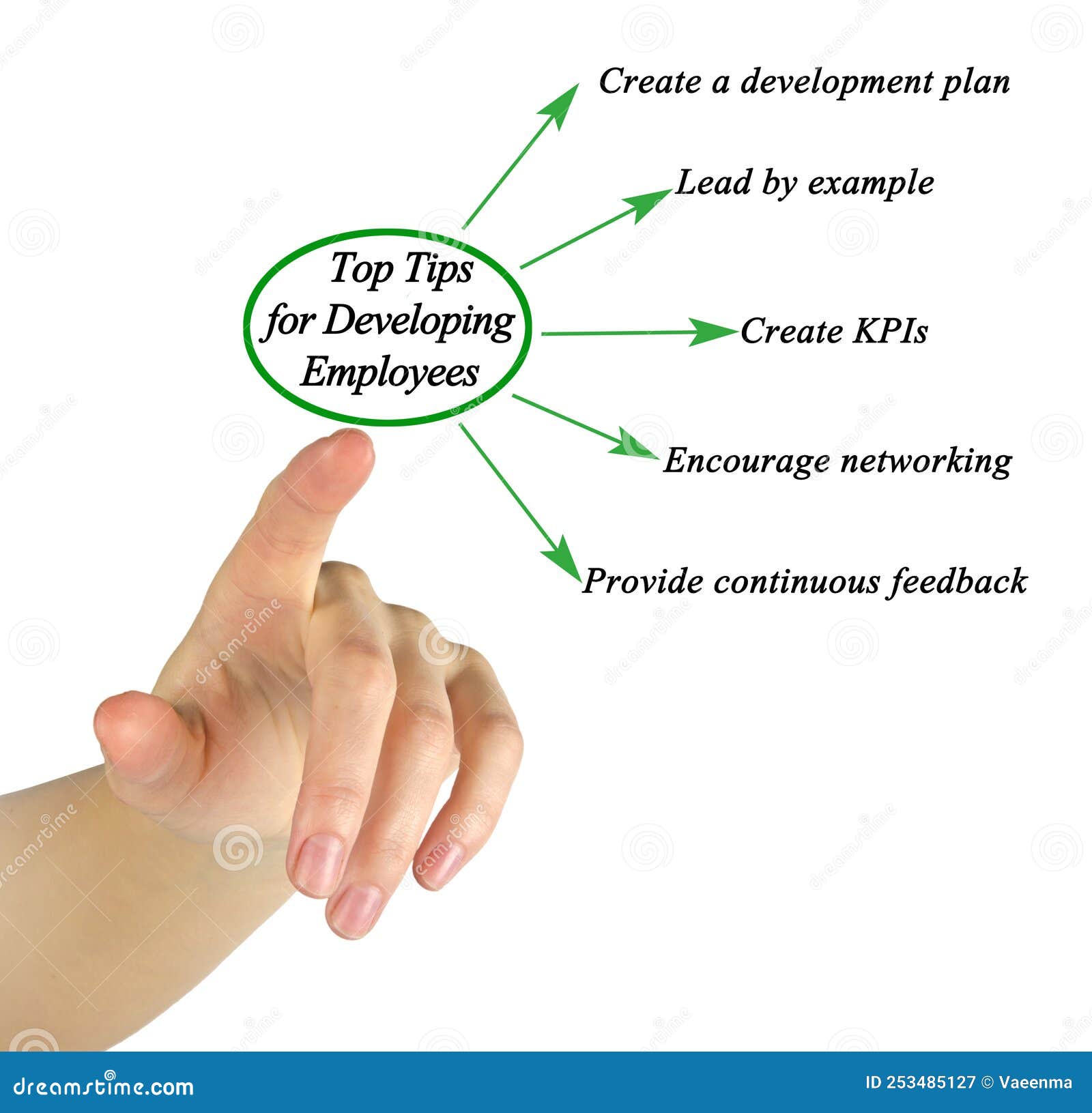 Tips for Developing Employees Stock Image - Image of management ...