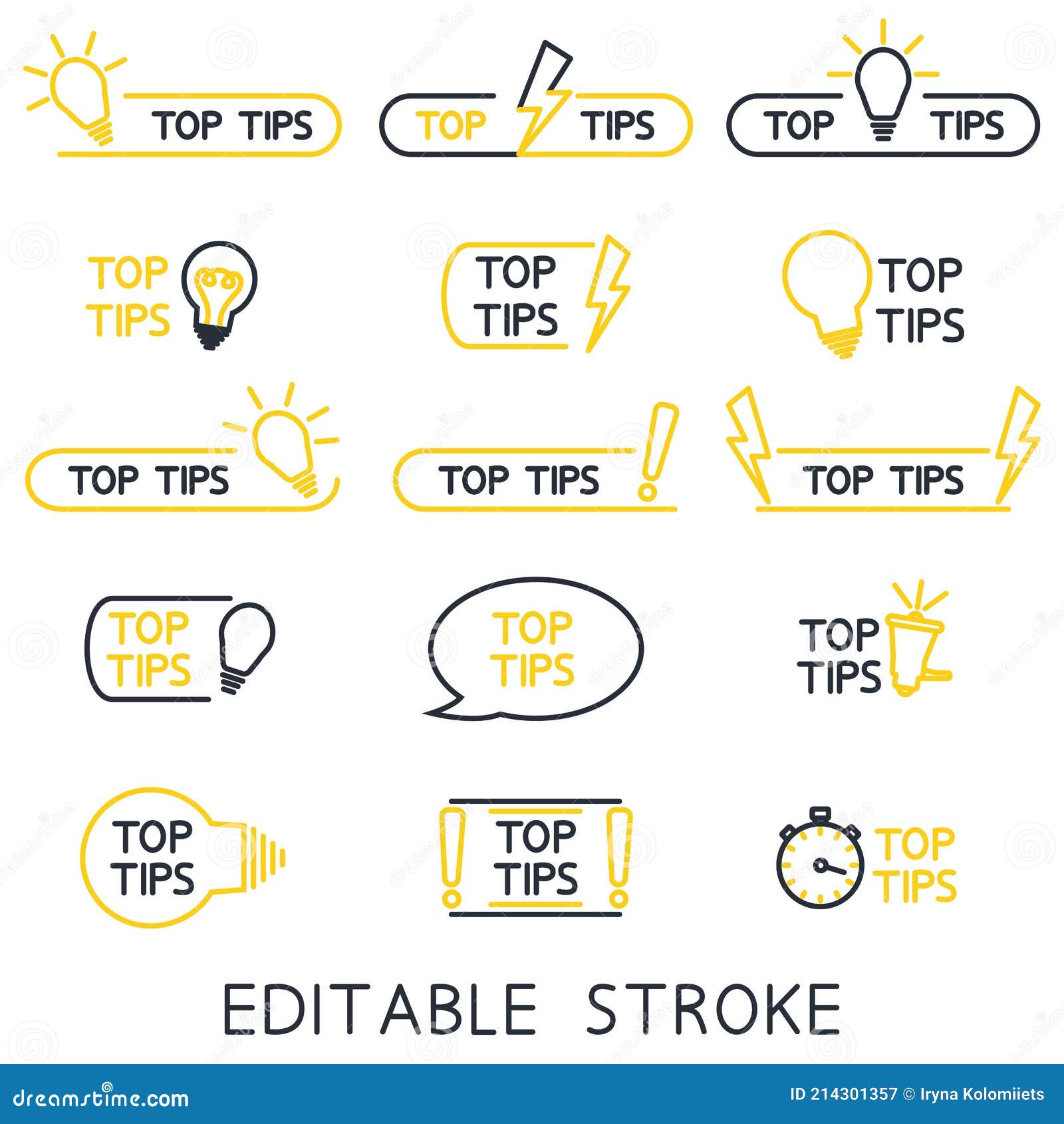Top Tips, Helpful Tricks, Tooltip, Hint for Website. Set of Tricks Top ...