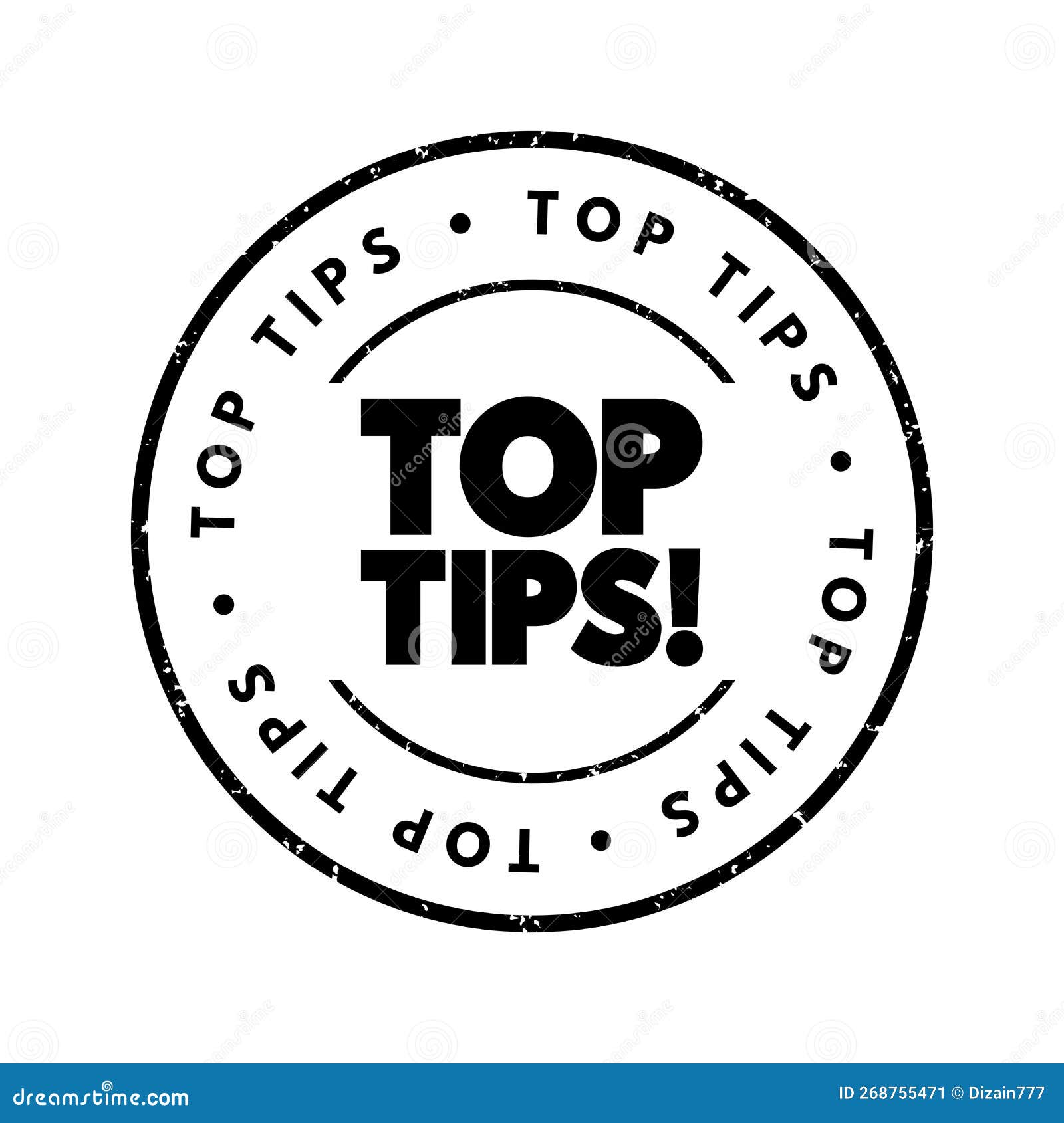Top Tips Text Stamp, Concept Background Stock Illustration ...