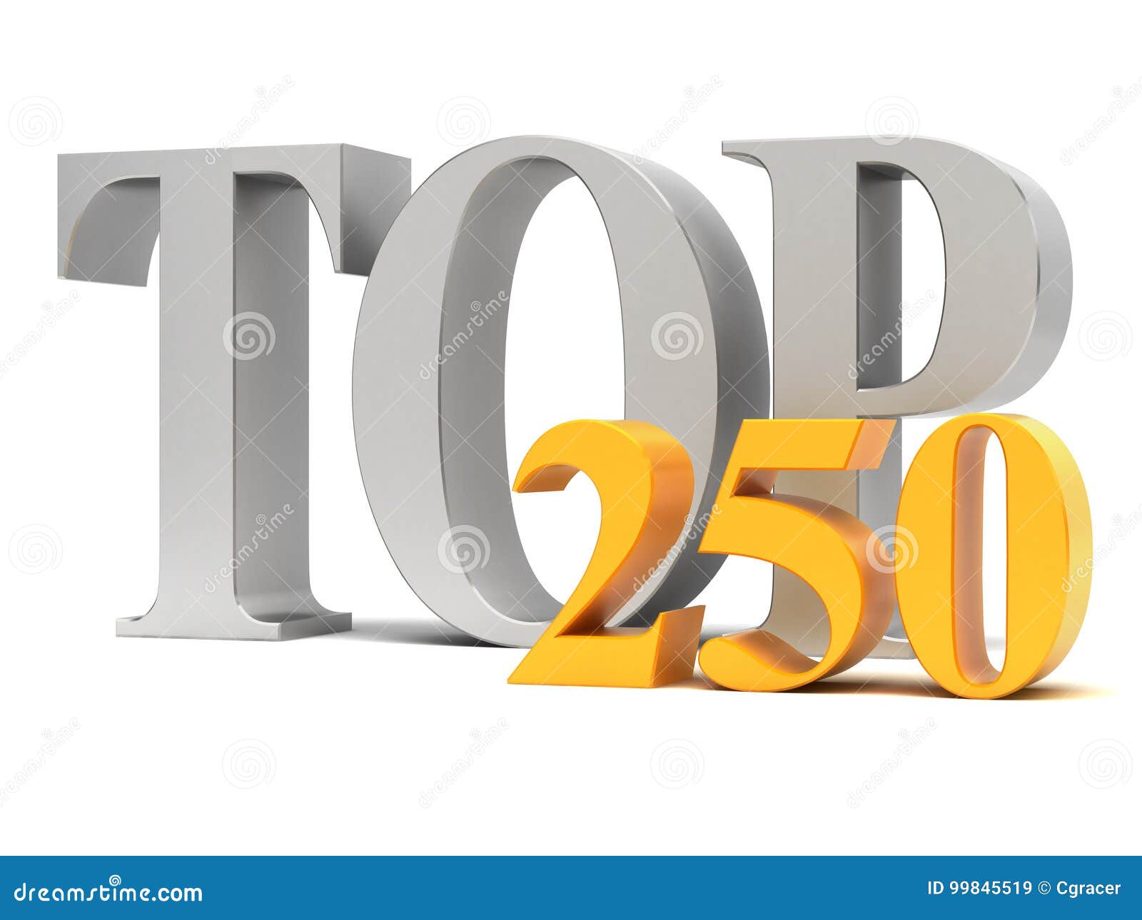 Top 250 stock illustration. Illustration of ranking, rating - 99845519