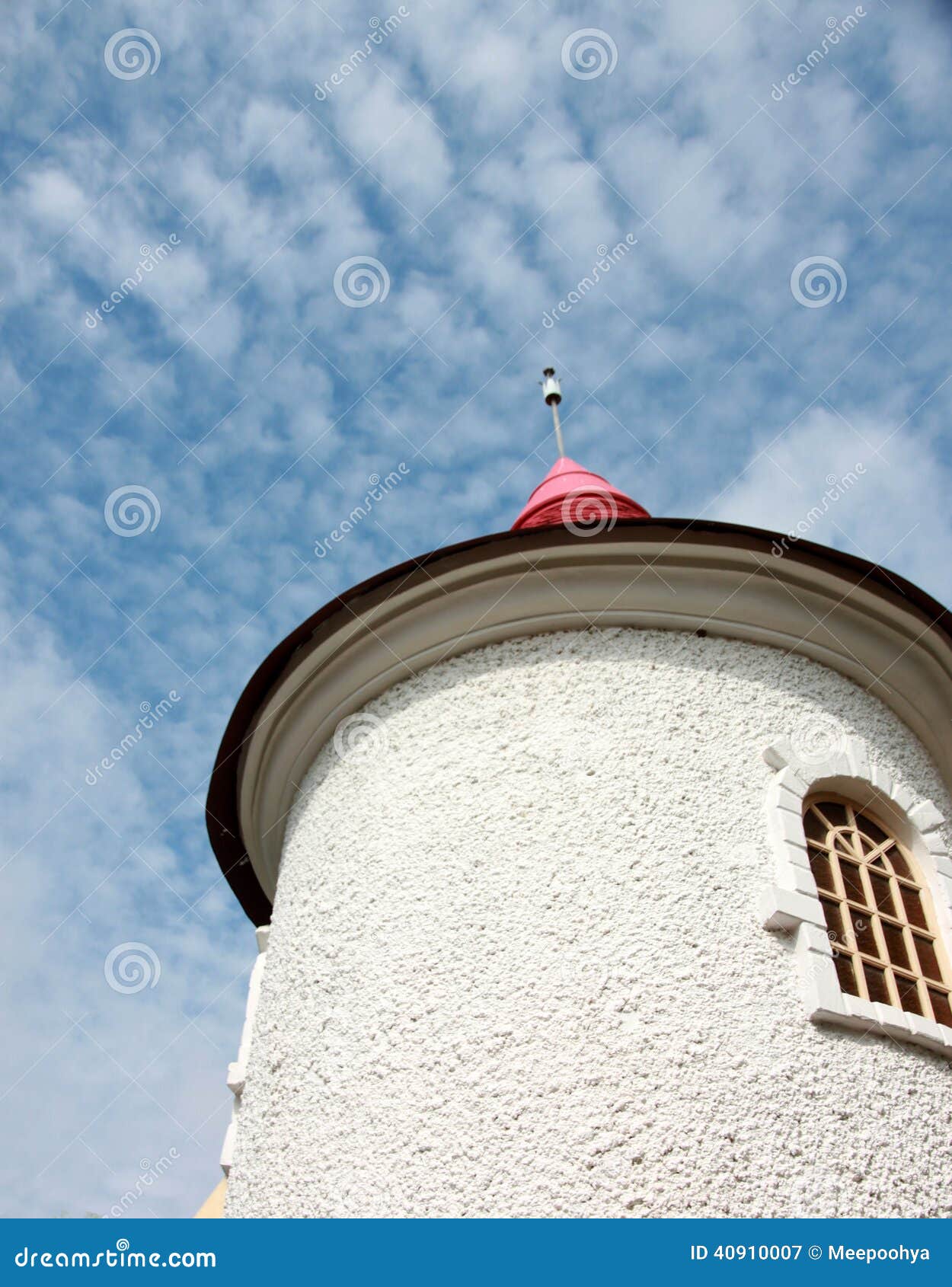 Top of Tower on the Blue Sky. Stock Image - Image of height, building ...