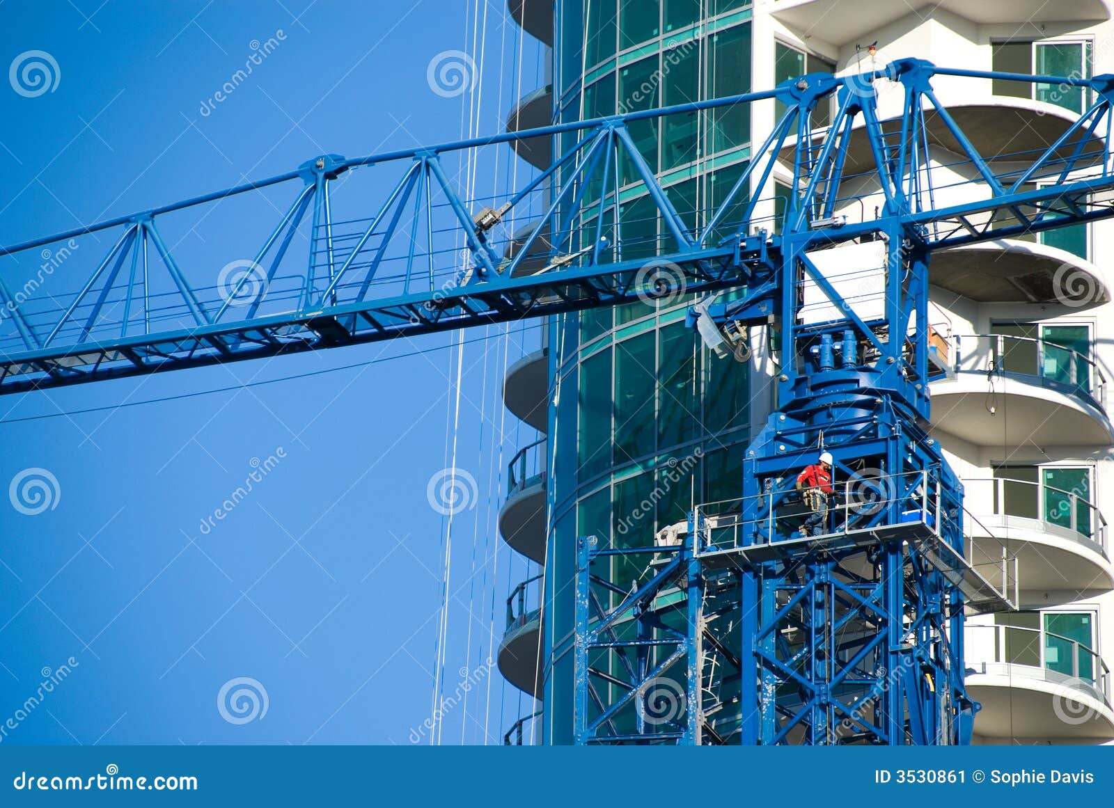 Top of tower crane. stock image. Image of buildings, construction - 3530861