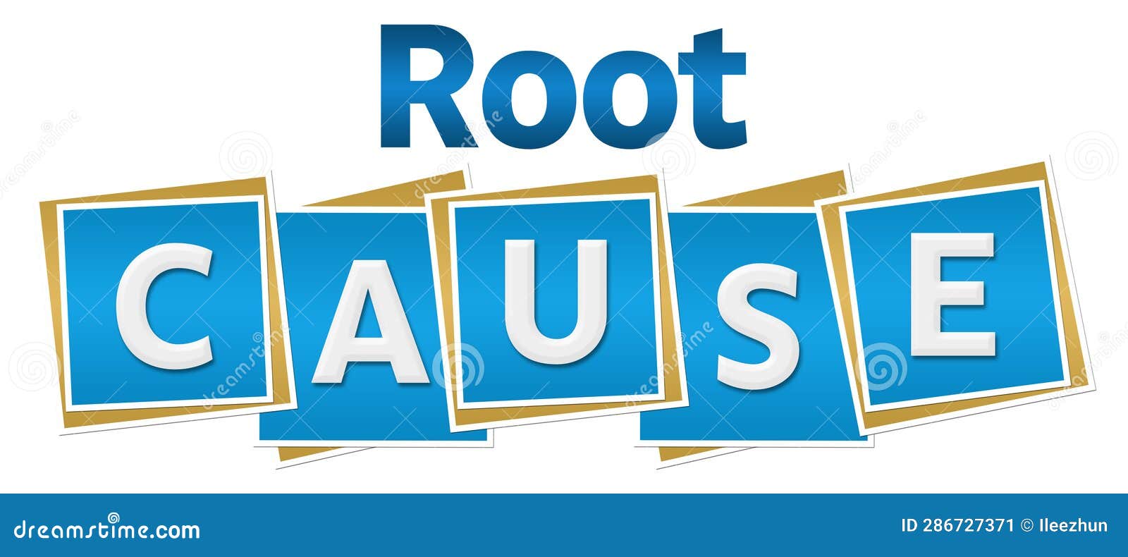 Root Cause Blue Blocks Text Stock Illustration - Illustration of ...