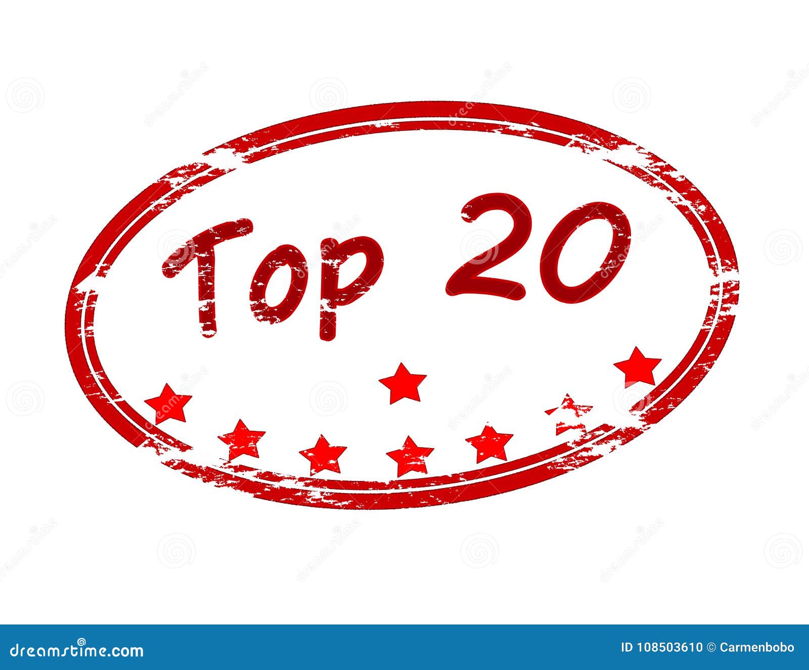 Top twenty stock illustration. Illustration of rectangular - 108503610