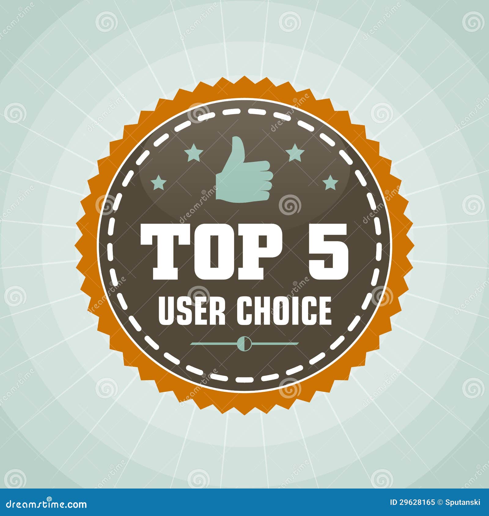 Top user choice label stock vector. Illustration of brown - 29628165