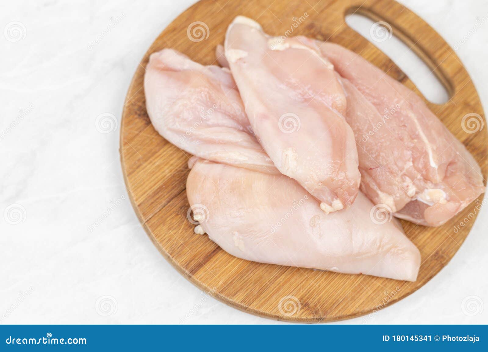 Top View Above Raw Chicken Breasts with Copy Space Stock Image - Image ...