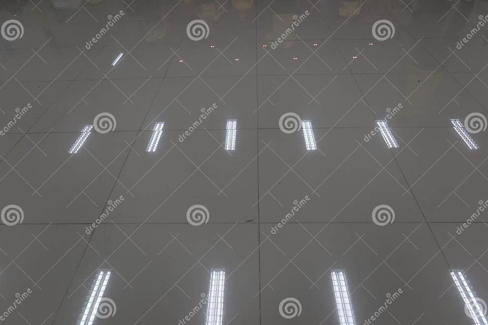 Top View Abstract Light Bulb Reflection on Concrete Floor Stock Image ...