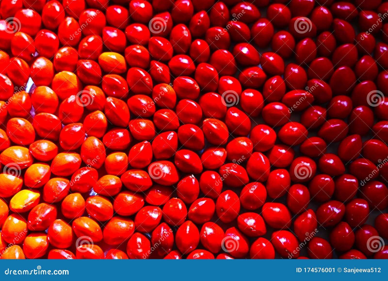Top View of Abstract Red Seeds Pattern Background Stock Image - Image ...