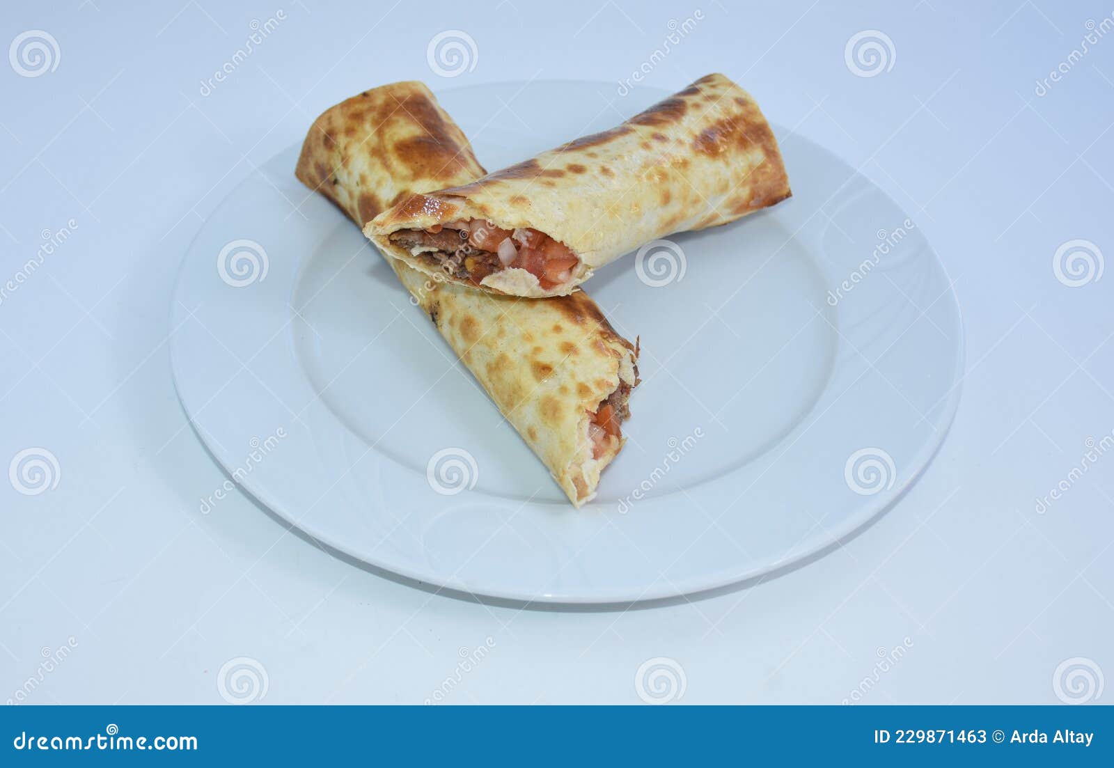 Adana Kebab Wrap Served on Plate Stock Image - Image of kebab, lunch ...