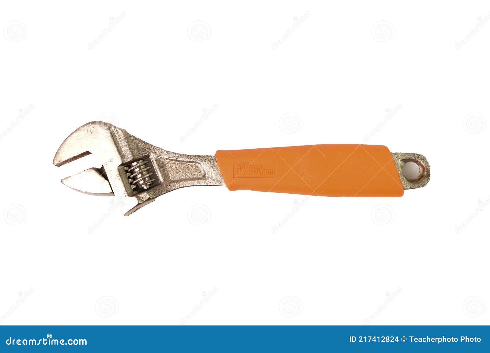 Top View of Adjustable Wrench Isolated on a White Background Stock ...