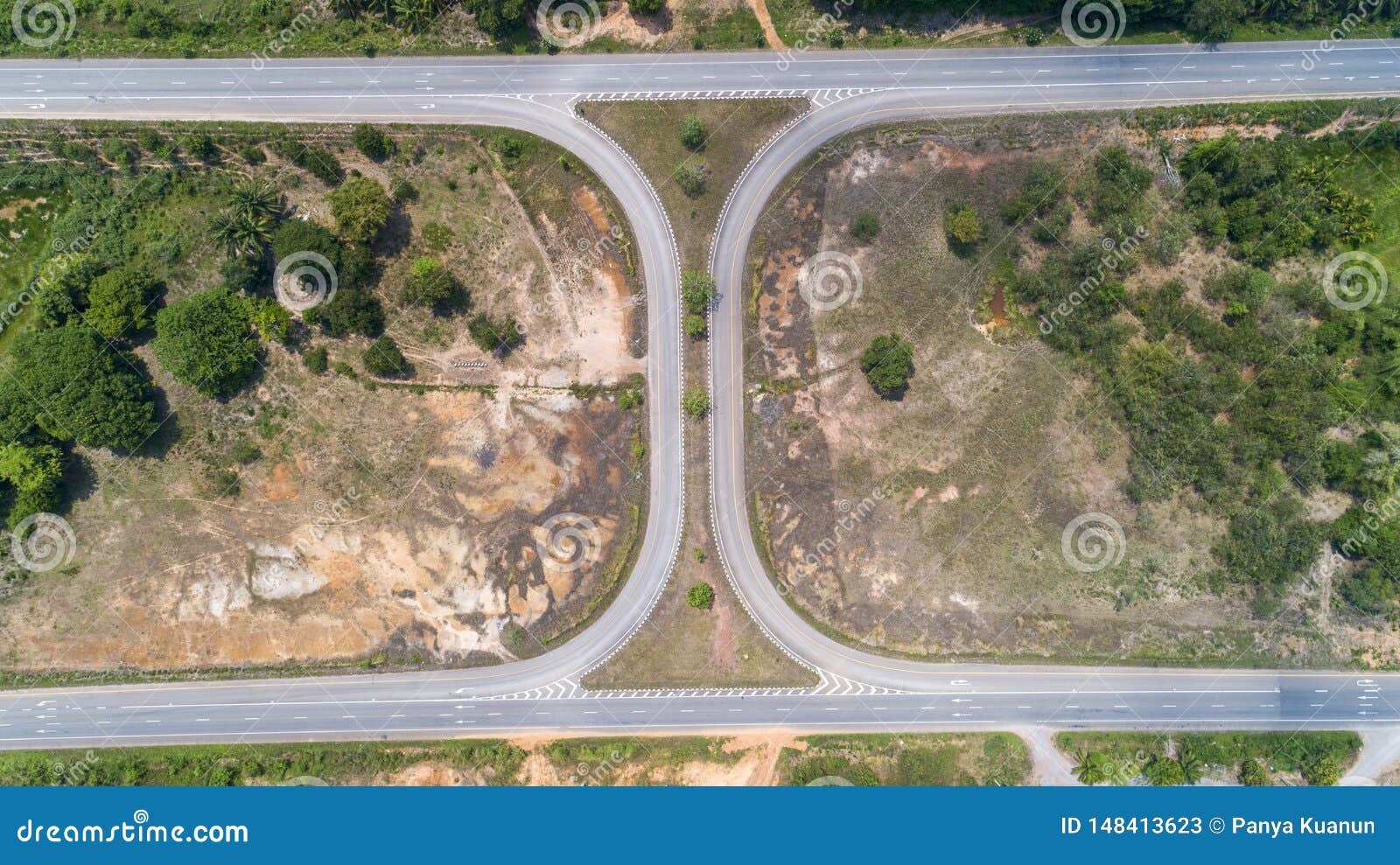 Top View Aerial Shot of the Highway Road Stock Image - Image of traffic ...