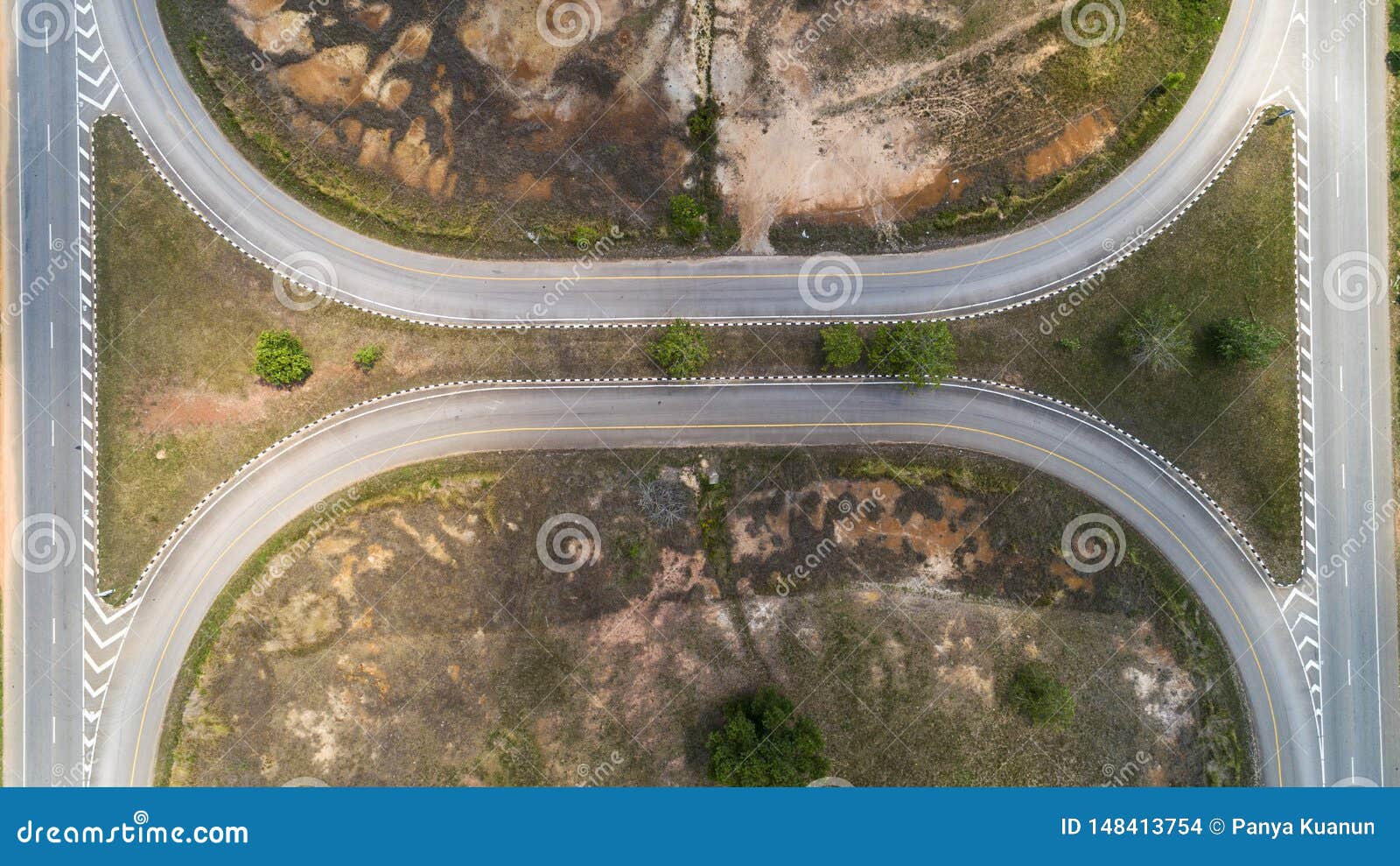 Top View Aerial Shot of the Highway Road Stock Photo - Image of ...