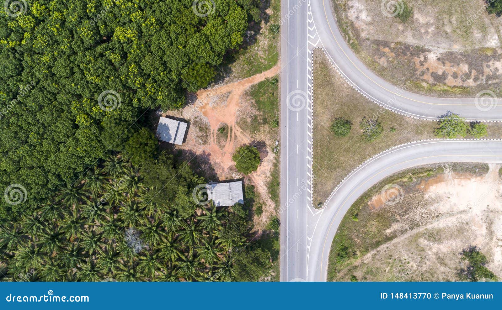 Top View Aerial Shot of the Highway Road Stock Photo - Image of ...