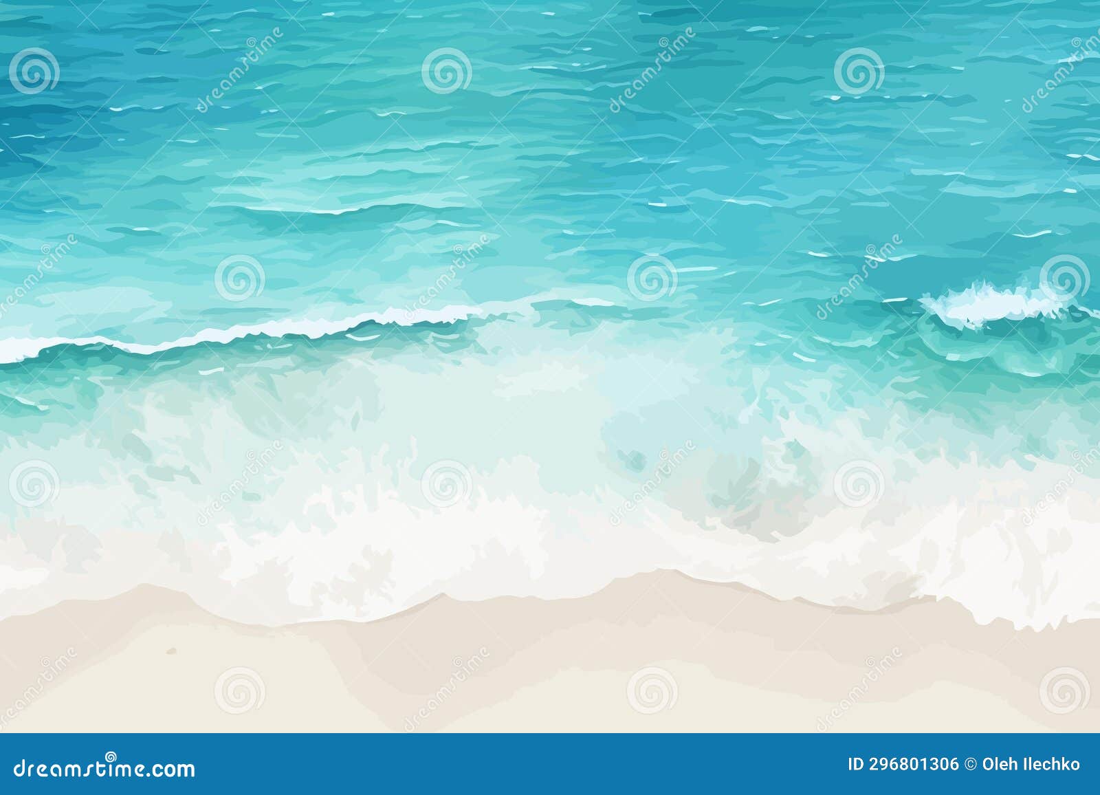 Top View Aerial Shot of Ocean Vector Flat Isolated Illustration Stock ...