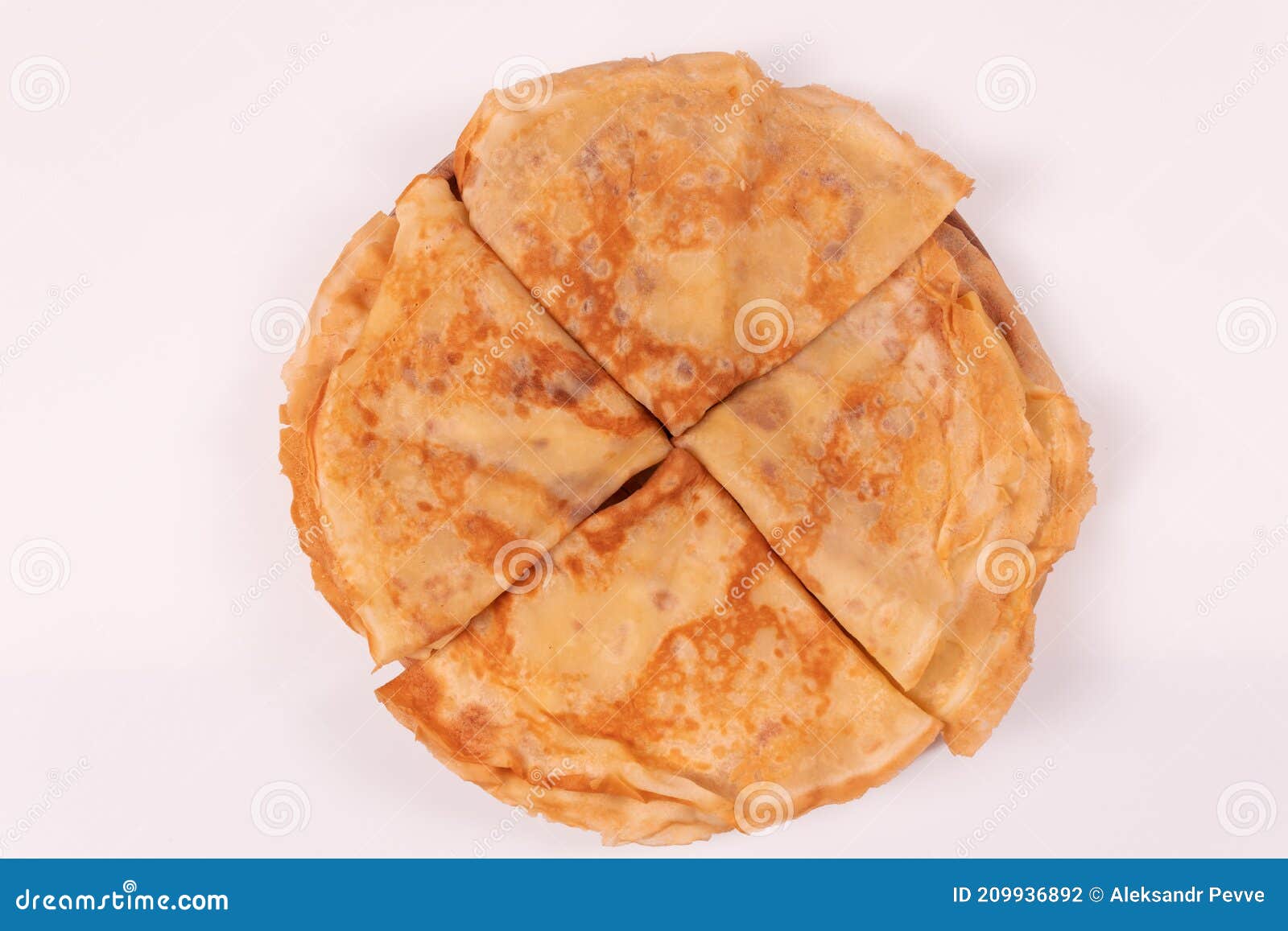 Top View from Afar on a Circle of Pancakes Stacked in Triangles Stock ...
