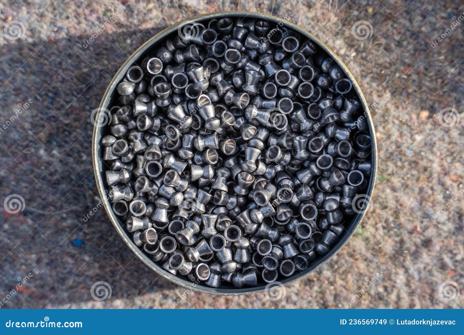 Top View on Air Gun Pellets for Training in Box Stock Image - Image of ...