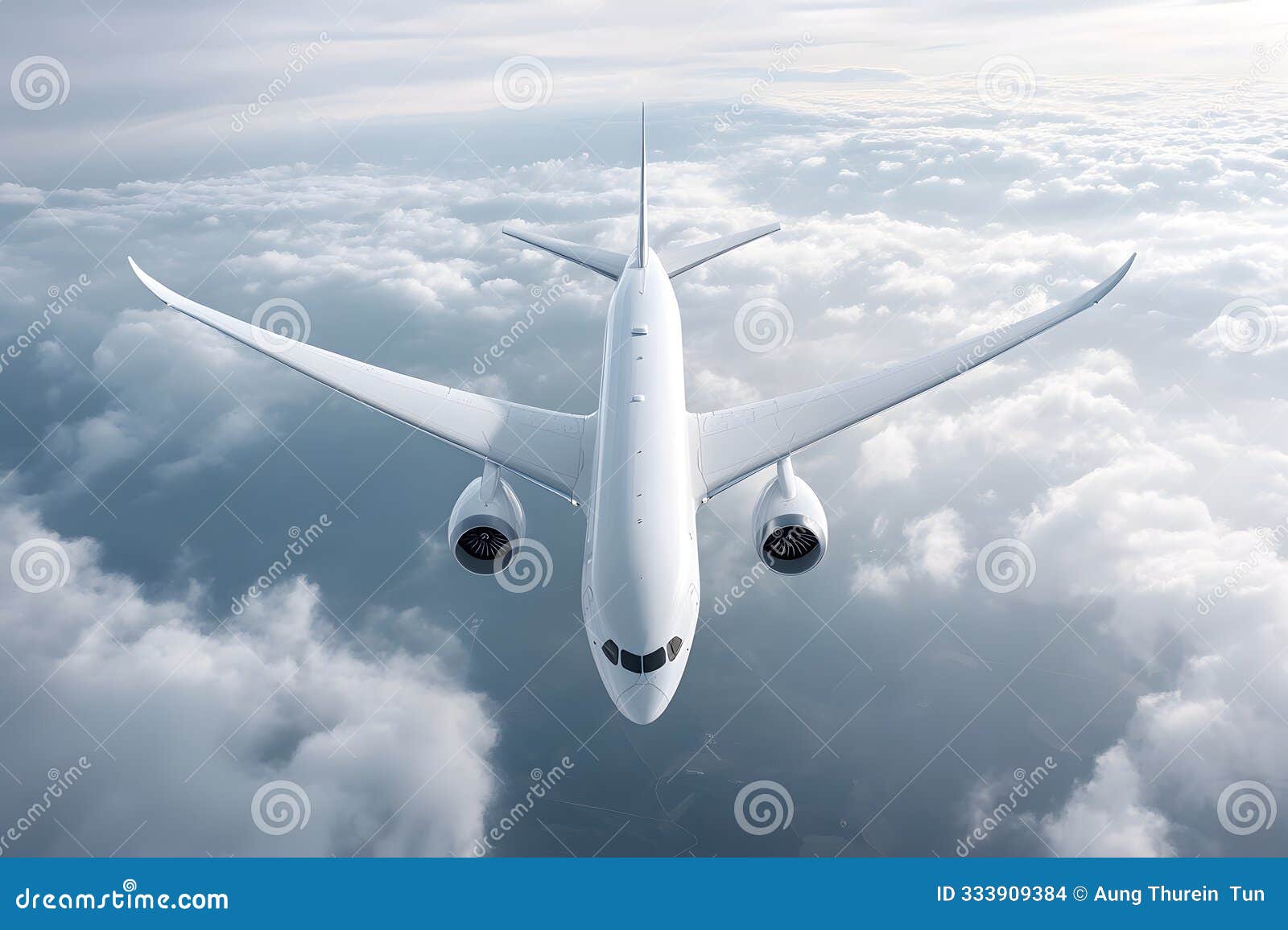 Top View of an Aircraft in the Air Stock Photo - Image of freedom ...