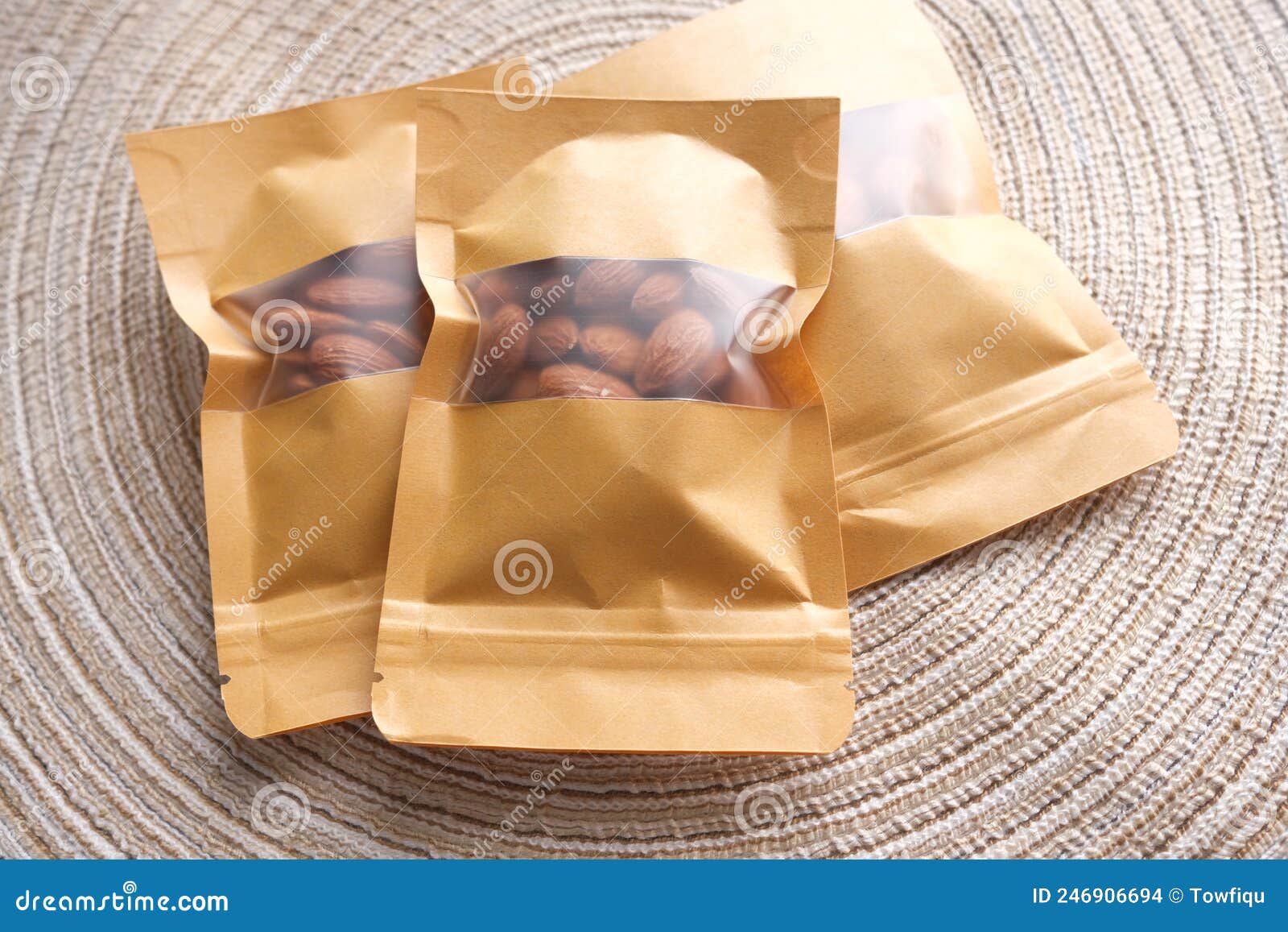 Top View of Almond Nuts in a Packet Stock Photo - Image of vegan ...