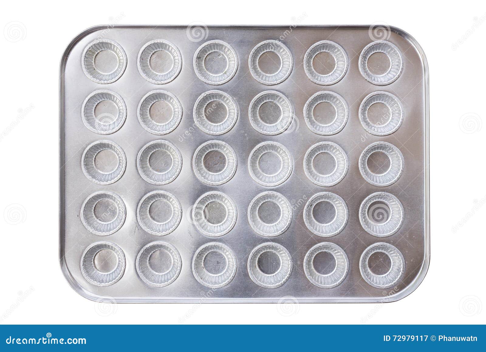 Top View Aluminium Tray for Bakery Isolated on White Stock Image ...