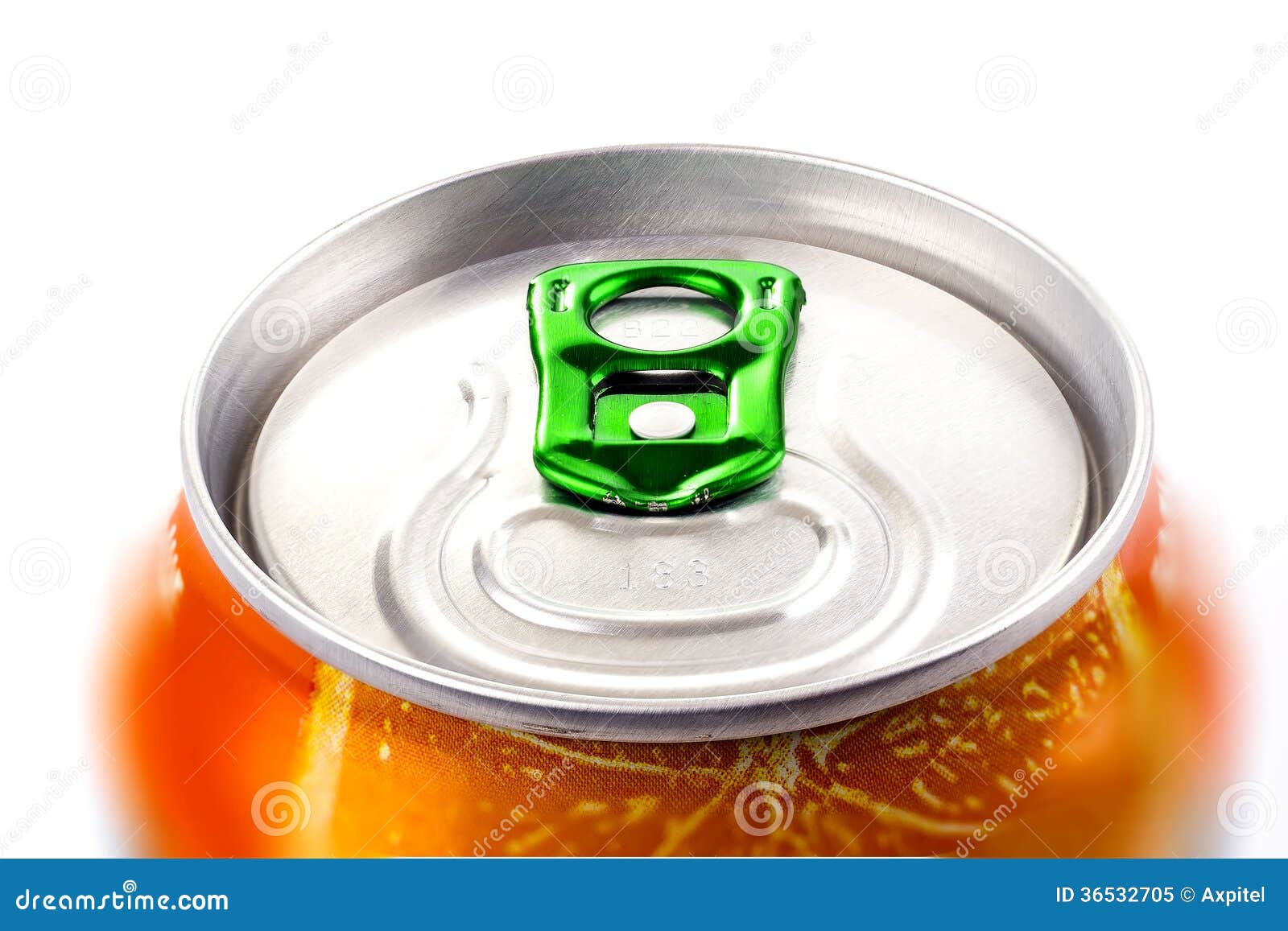 Top view of aluminum can stock image. Image of silver - 36532705