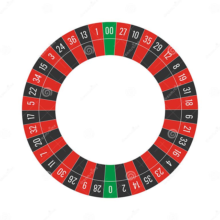 American Roulette Wheel with Double Zero Layout Stock Vector ...