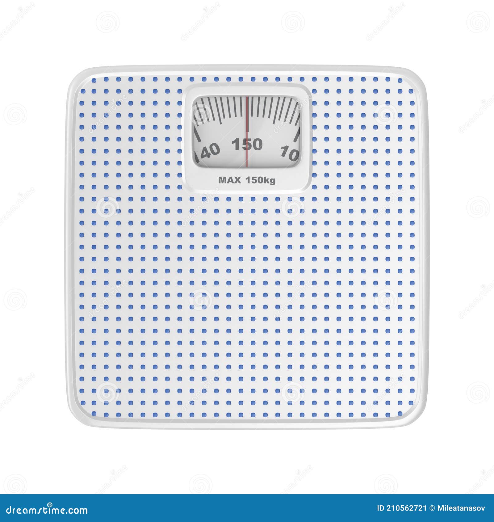Top View of Analog Bathroom Scale Stock Image - Illustration of ...