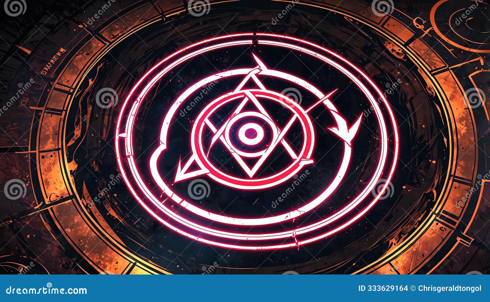 Top View of an Ancient Alchemy Magic Circle with Black Ai Generated ...