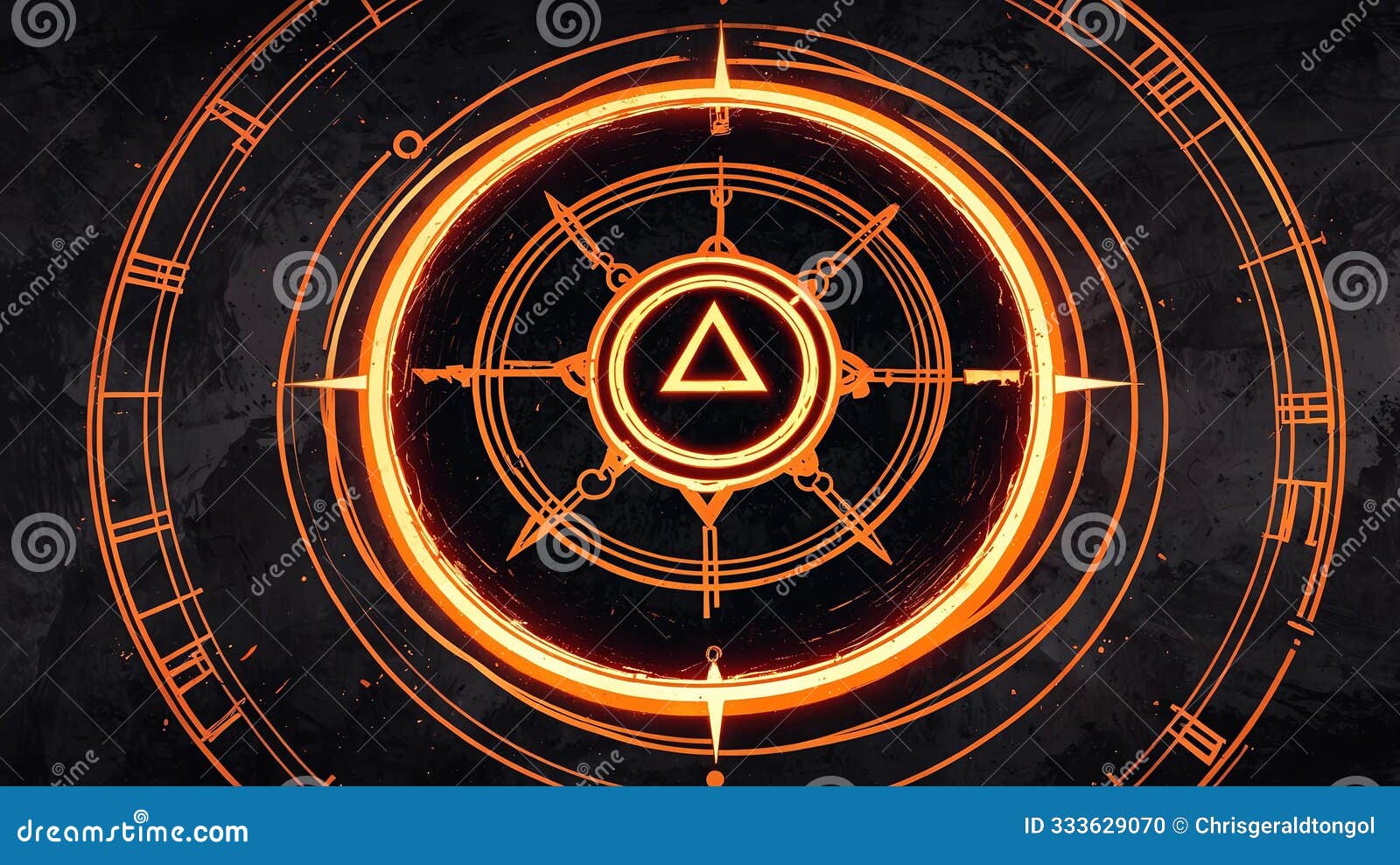 Top View of an Ancient Alchemy Magic Circle with Orang Ai Generated ...