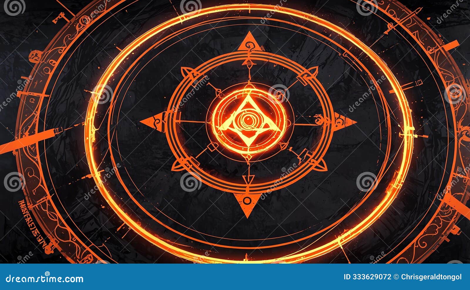 Top View of an Ancient Alchemy Magic Circle with Orang Ai Generated ...